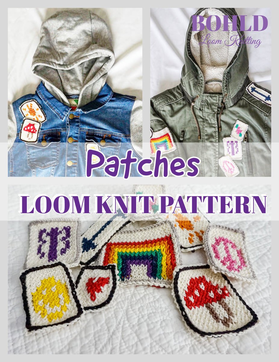 Loom Knit Retro Patches – BOHLD Loom Knitting