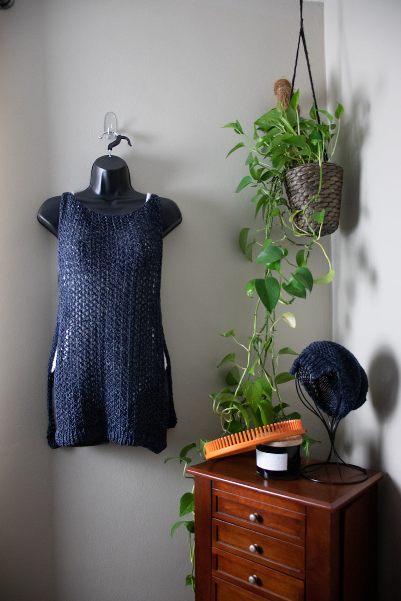 Loom Knit Midnight Mesh Tunic – BOHLD Loom Knitting